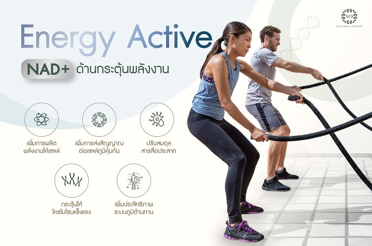 NAD+ ยิ่งอายุมากขึ้น NAD+ ในร่างกายก็ยิ่งลดลง - W9wellness